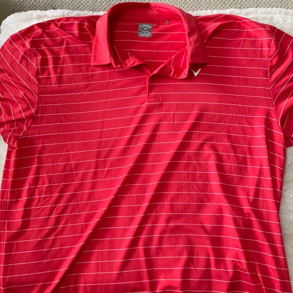 Callaway | Shirts | Red Stripped Mens Polo Shirt | Poshmark